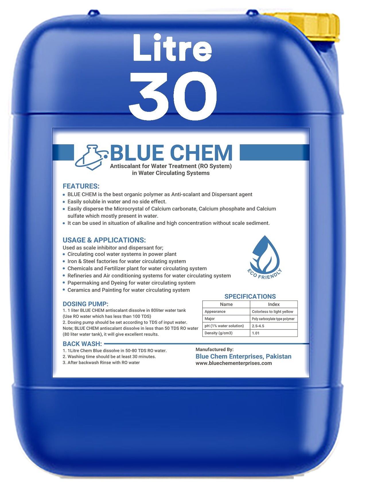 Blue Chem Antiscalant for Water Treatment (RO System) in Water ...