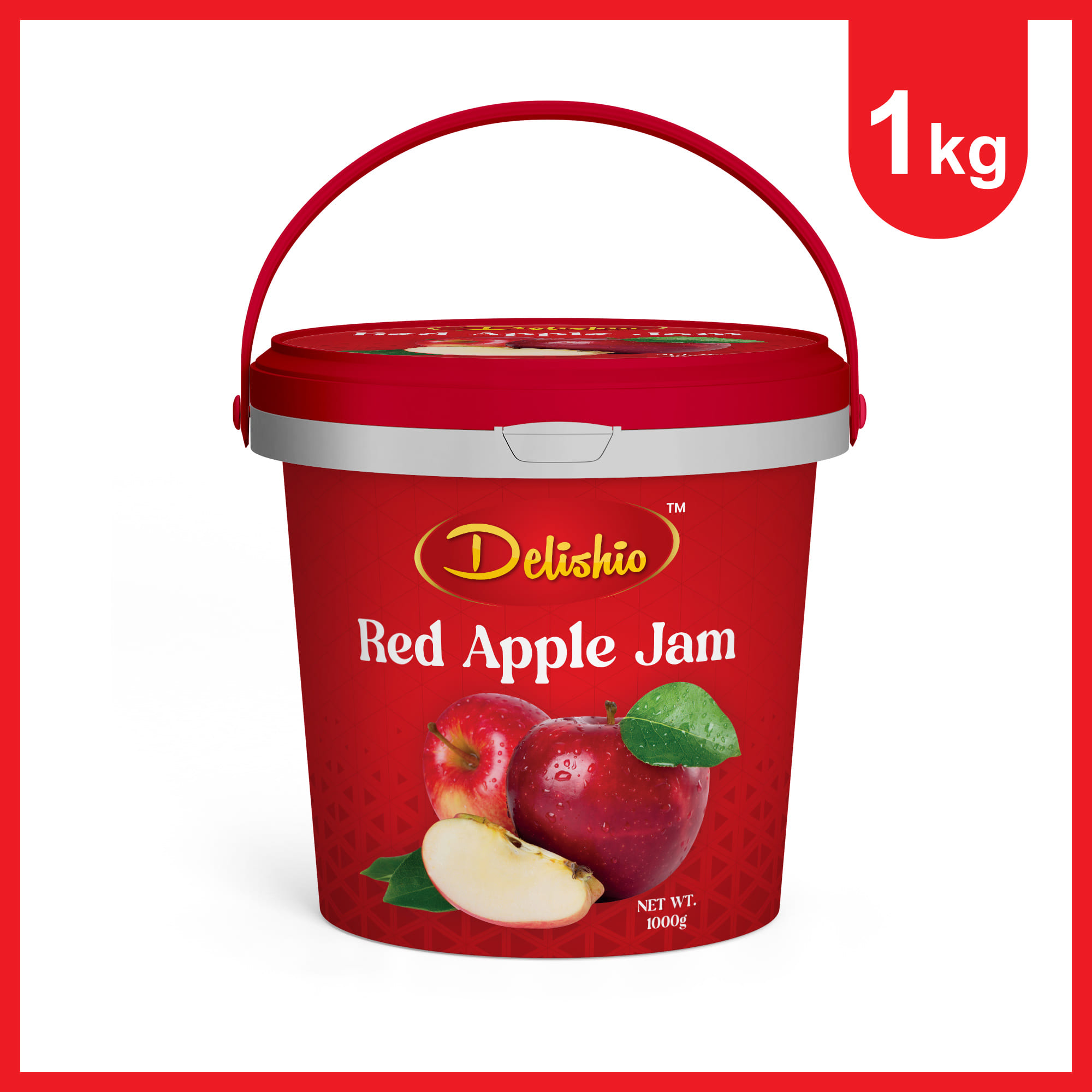Fresh Red Apple Jam 1000gm Bucket Economy Pack | Delishio Foods | Daraz.pk