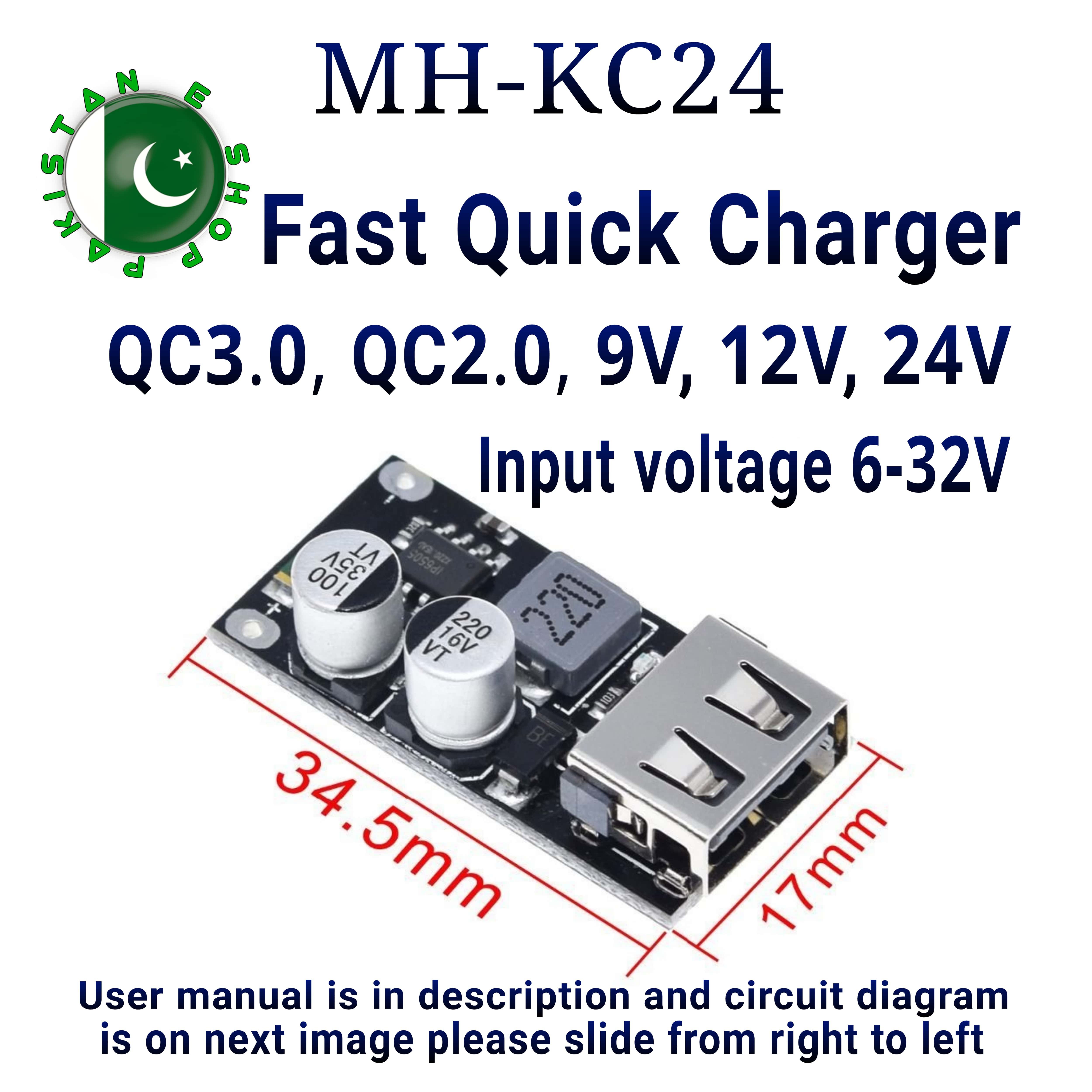 QC3.0 QC2.0 USB DC-DC Buck Converter Charging Step Down Module to Fast Quick Charger Circuit ...