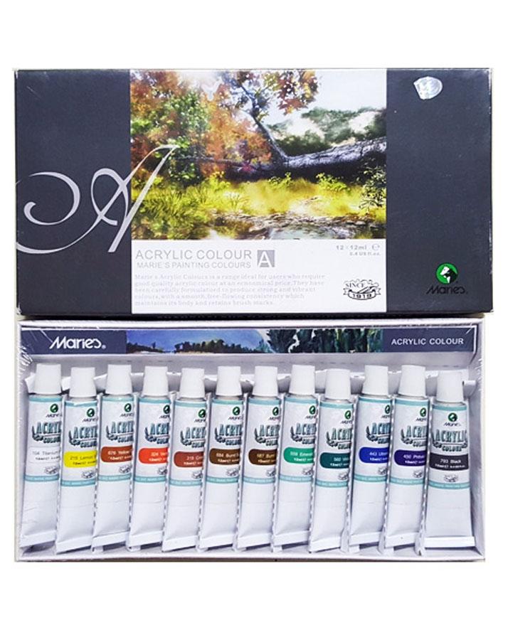 Marie's Acrylic Painting Colors Maries Acrylic Paint Set Of 12 Pieces ...