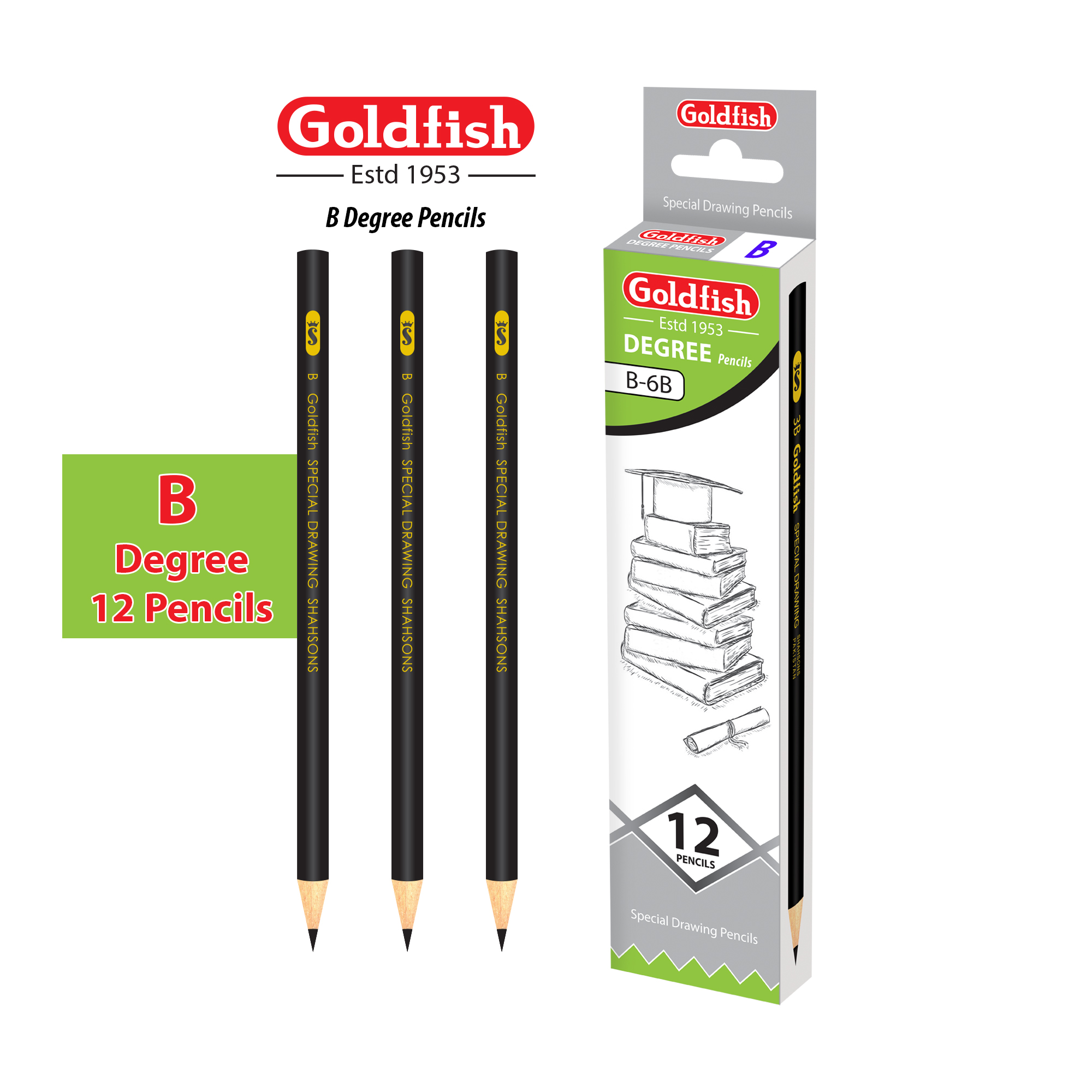 Goldfish Degree 12 Pencil in Cardboard - Available Degree (H - 2H - 3H ...