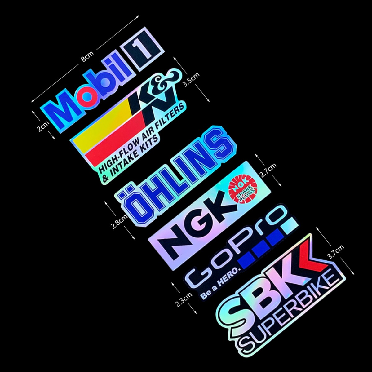 Laser-Printed Sponsored Motorcycle Stickers - Featuring SHOEI, NGK ...