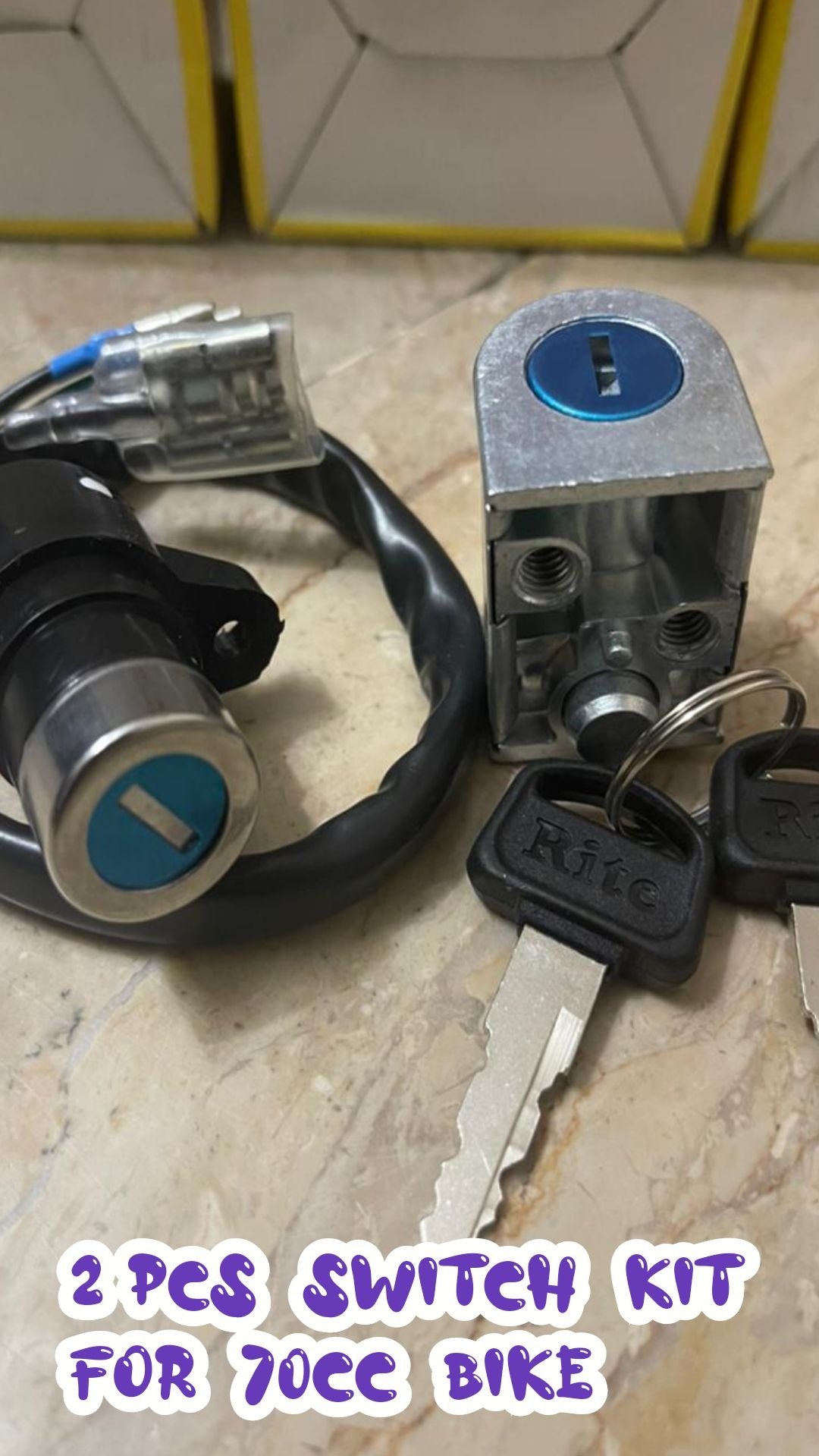 Bike 2pc Switch Kit 70cc Electronic Switch and Side Lock | Daraz.pk