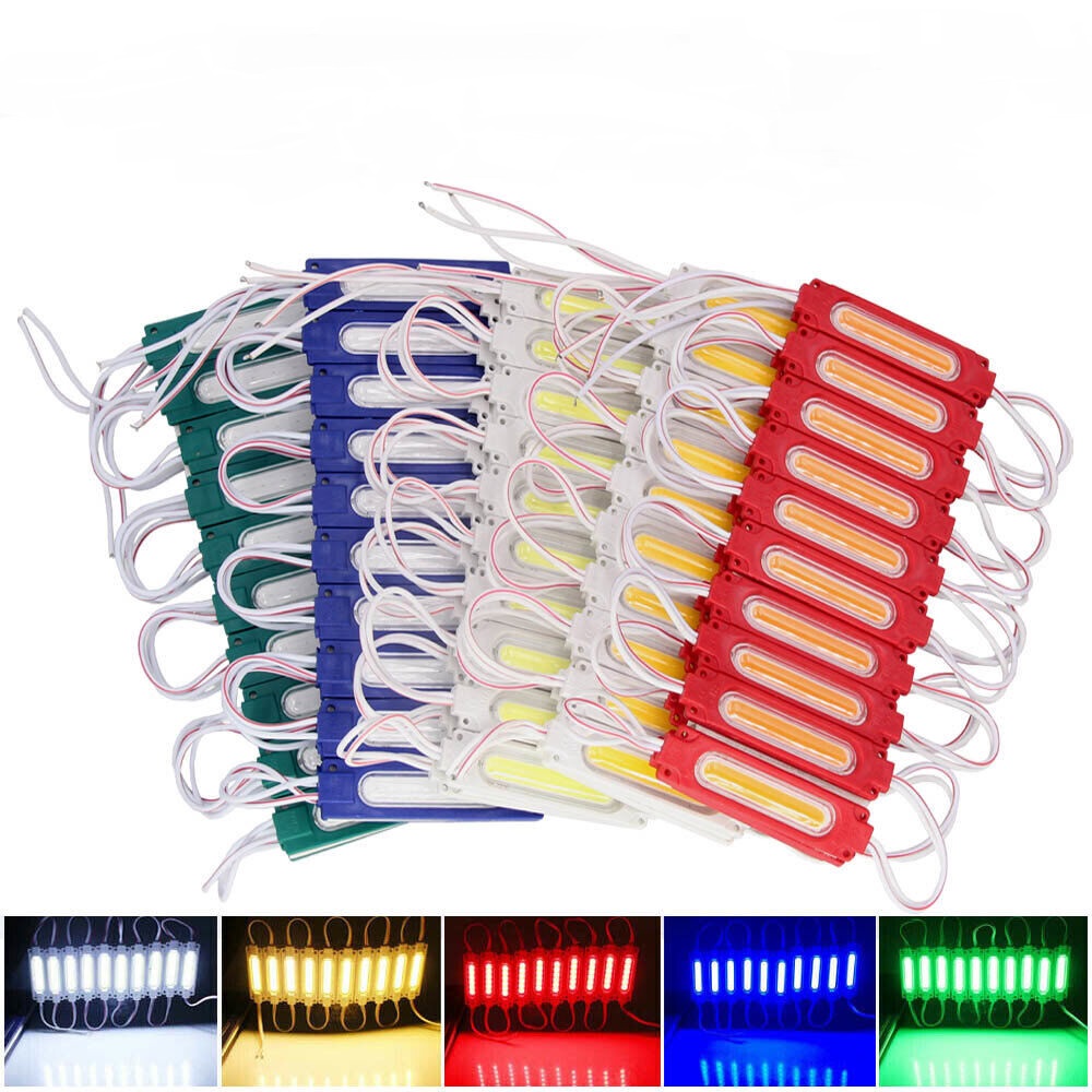 Pack of 10 - DC 12volt COB LED Chip Lights New - Decoration strips ...