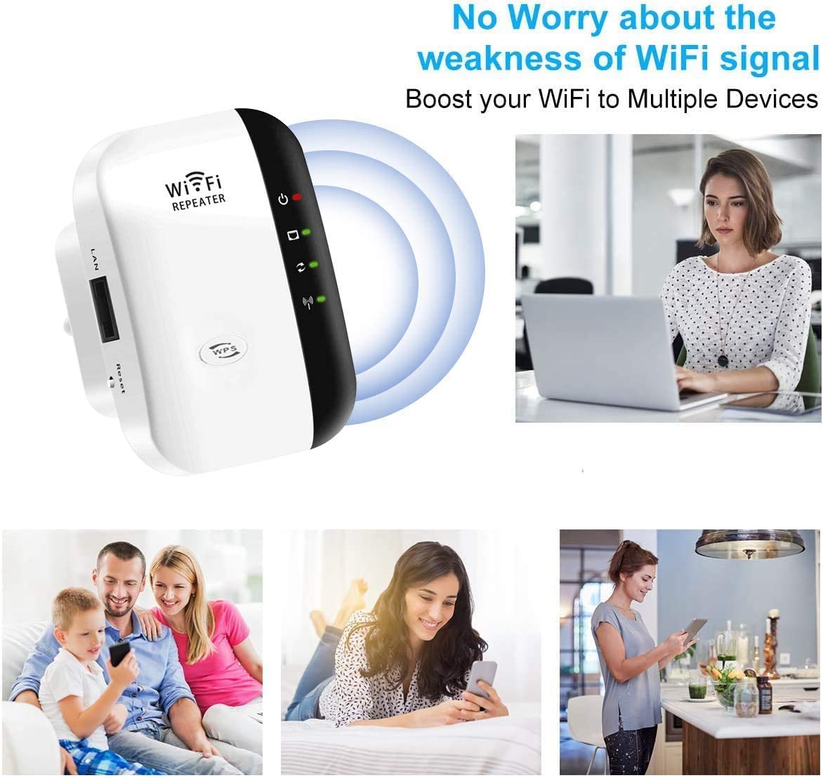 Wireless-N 300Mbps 2T2R WIFI Repeaters 802.11G-B-N Network Router Range Extender wifi booster ...