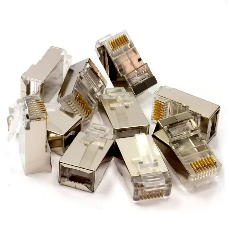 40/20/10/5 Pcs RJ45 Cat5e Cat6 Network LAN Patch Cable End Crimp Plug ...