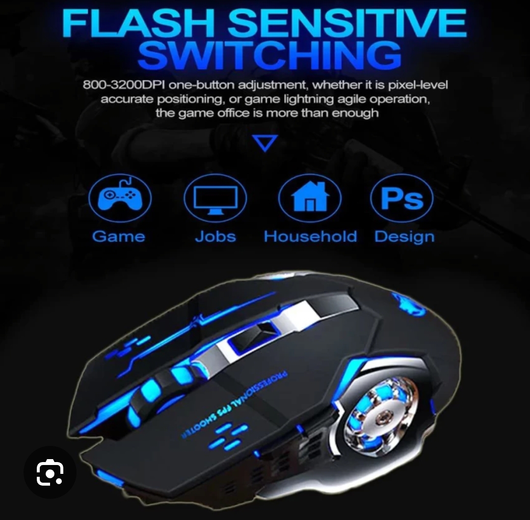 RGB Charging and 2.4 Ghz USB receiver and Bluetooth Gaming Mouse / With ...