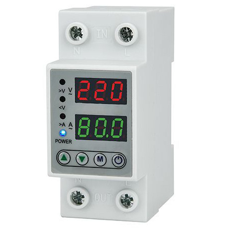BEVAV, Voltage ,Current Protector, 230VAC 63A,Intelligent Single Phase ...