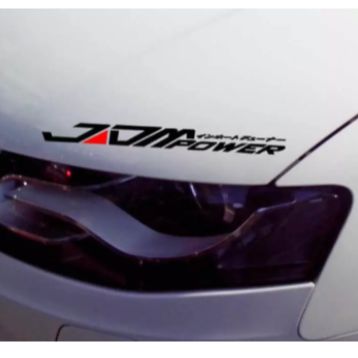 JDM Power BLACK Color Sticker For Car Bonnet Bumper Universal Pvc Vinyl ...
