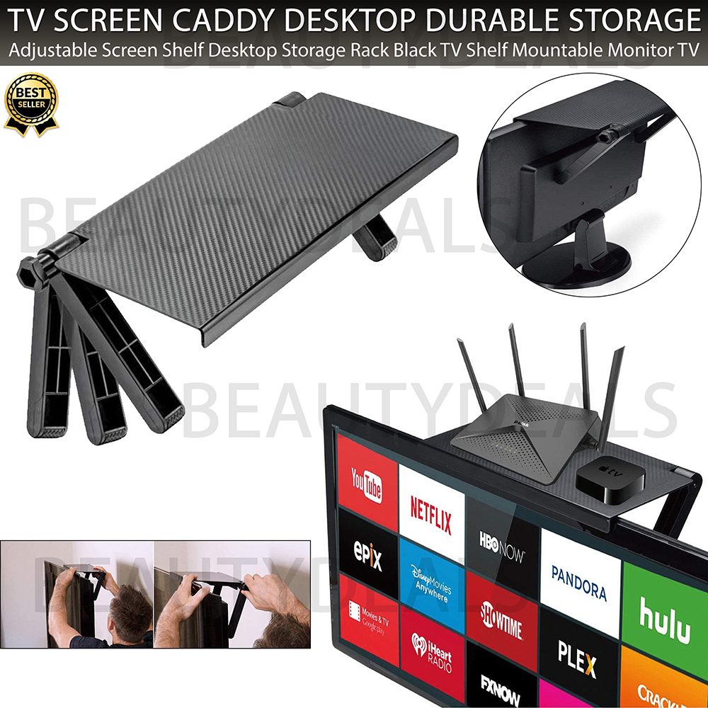 TV Screen Caddy Desktop Durable Storage Screen Top Shelf Home Bracket ...