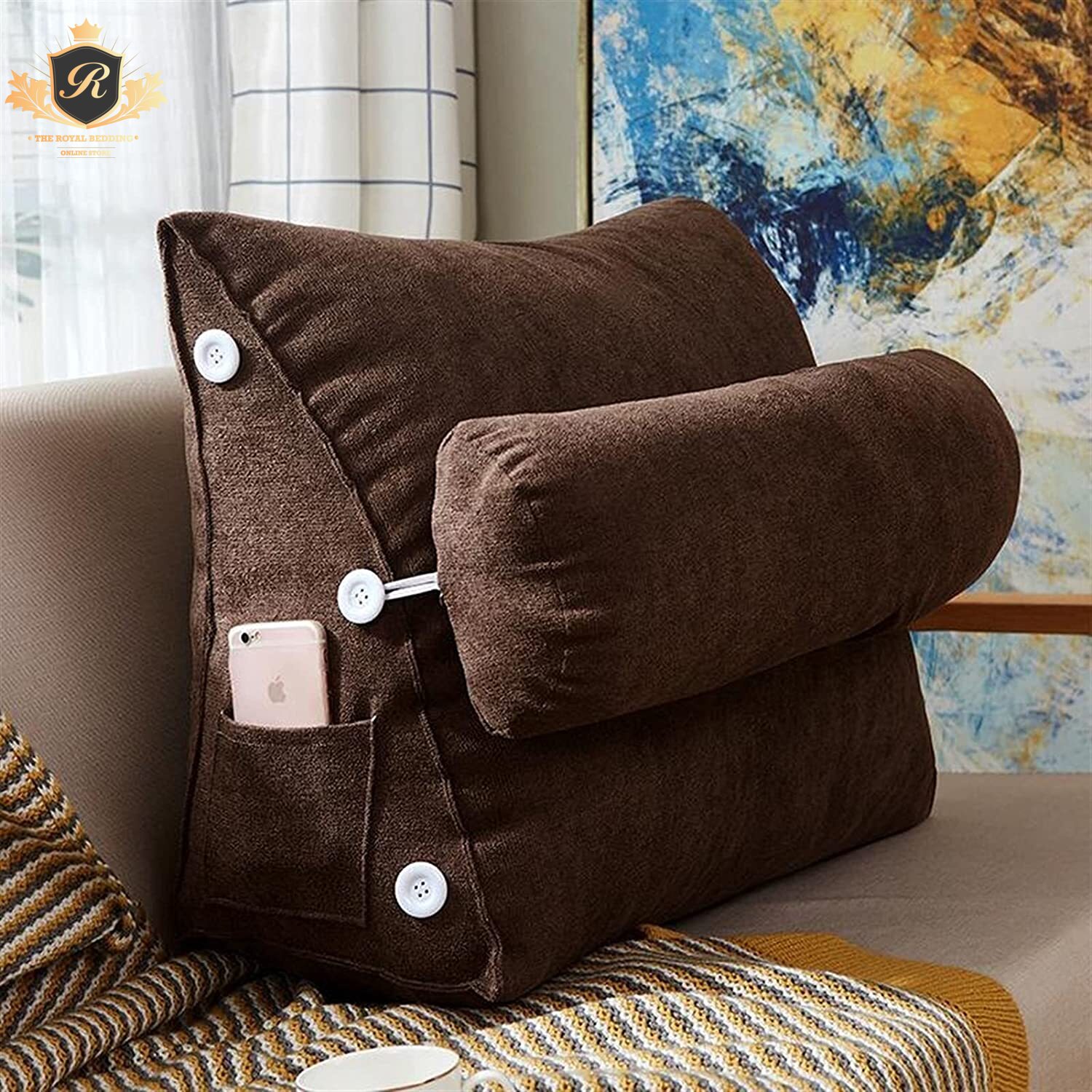 Triangular Back Support Cushion Soft & Comfortable Triangle Cushion for ...