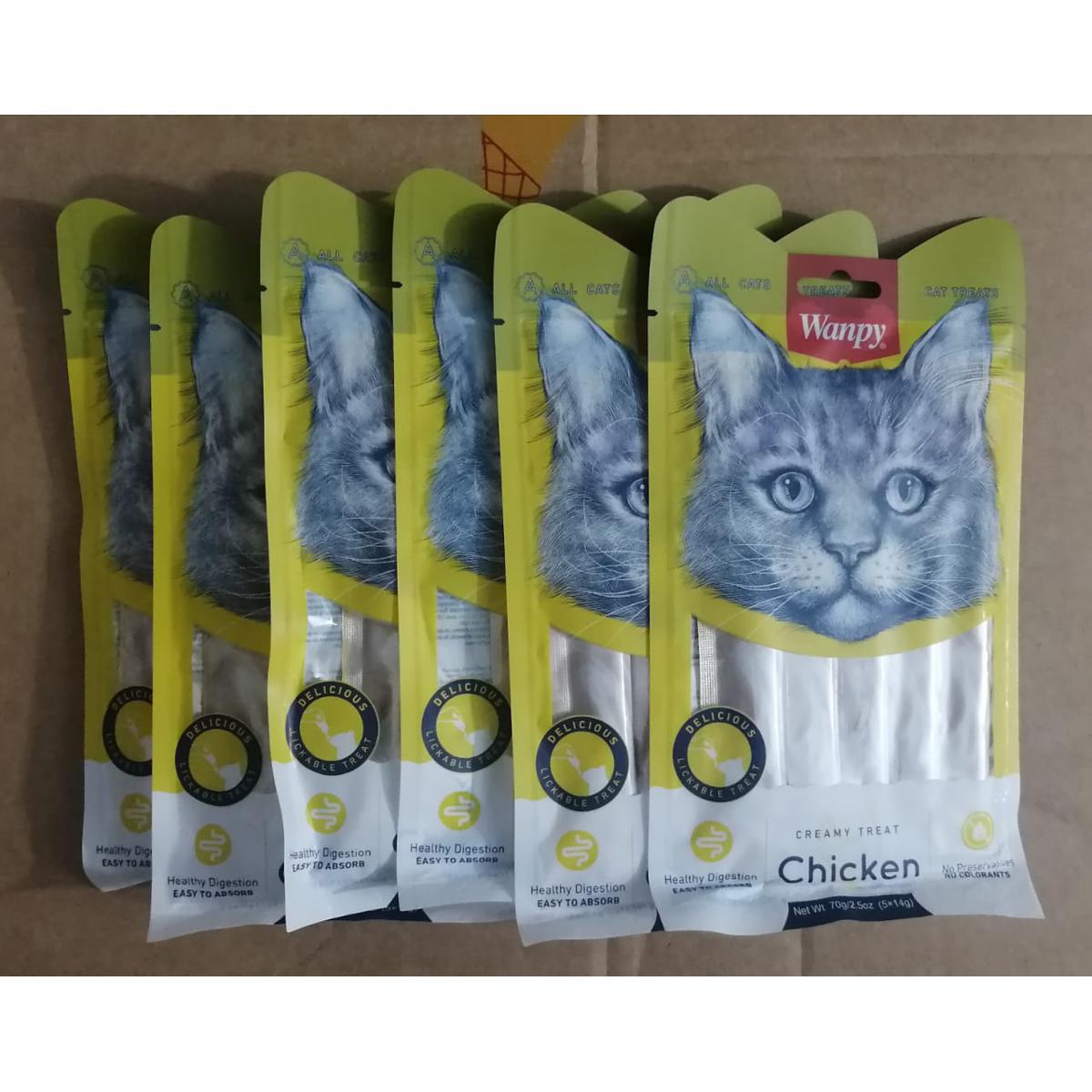 WANPY - CREAMY TREATS - CHICKEN -6 PACKS - EACH PACK 70 GRAM - EACH ...