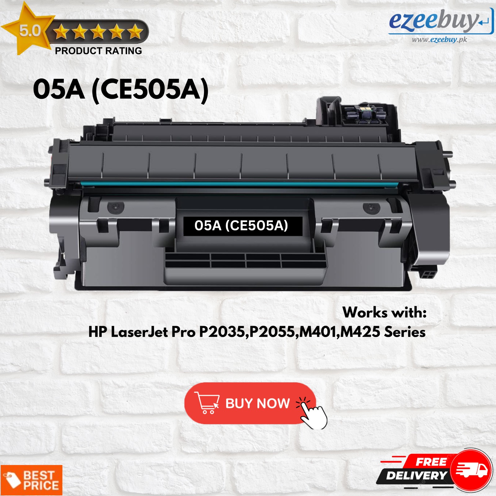 05A Toner Cartridge | HP 05A CE505A Black LaserJet Toner Cartridge ...