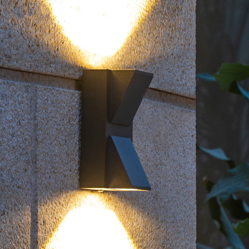 K shape10W Modern simple creative outdoor waterproof wall lamp LED ...