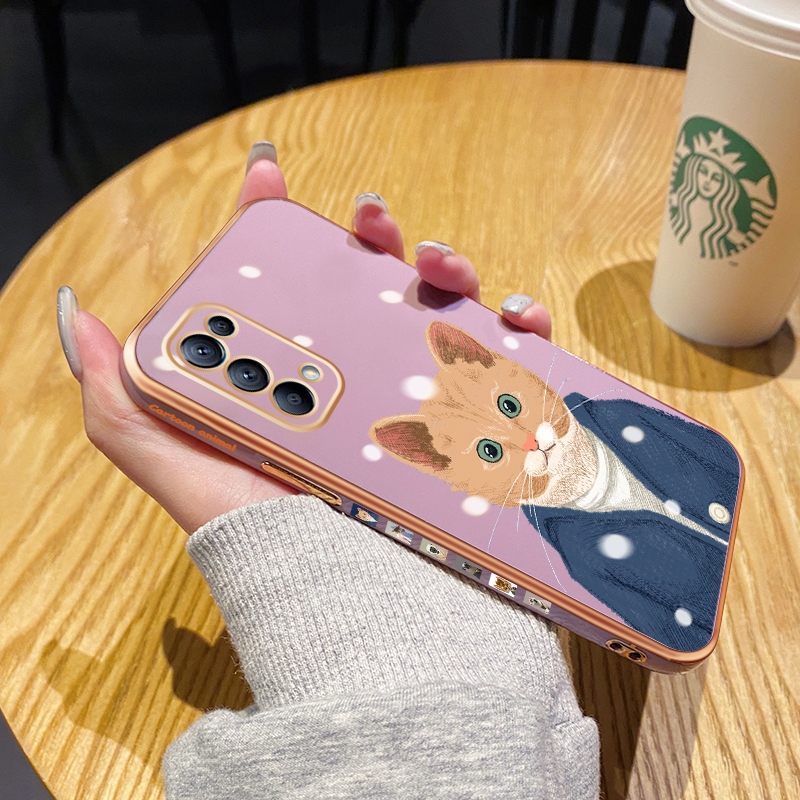 dienya For OPPO Reno 5 5G Case Thin Side Edge Square New Design Phone ...