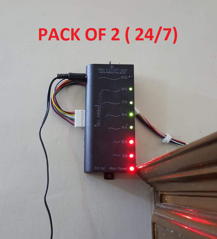 Pack of 2 - Digital Water Level Meter (BUZZER) (with aluminum contact ...