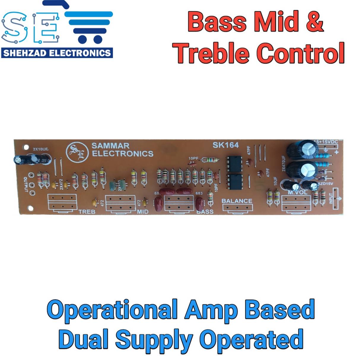 Bass Tone Mid Treble Stereo Board Volume Control | Daraz.pk