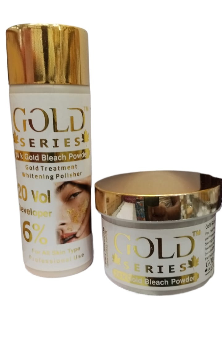 Gold series Skin Polish Bleach Set - Bleach Powder + Vol20 For All ...