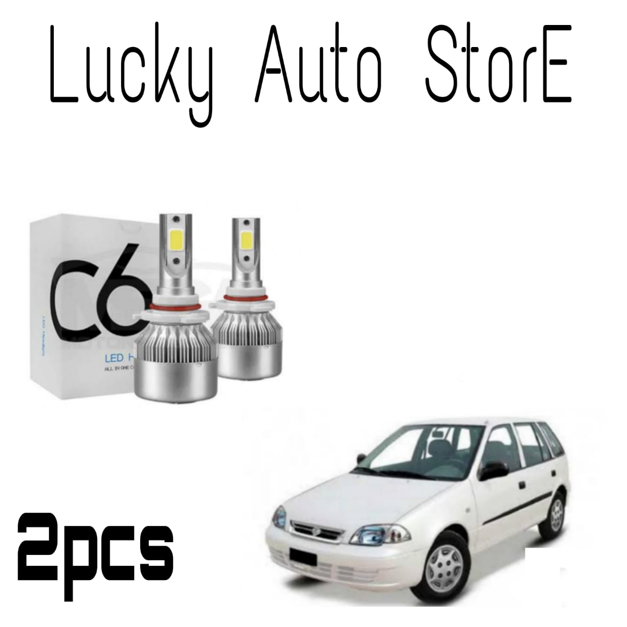 SUZUKI CULTUS C6 HEADLIGHT LED(BULB) 2 PCS | Daraz.pk