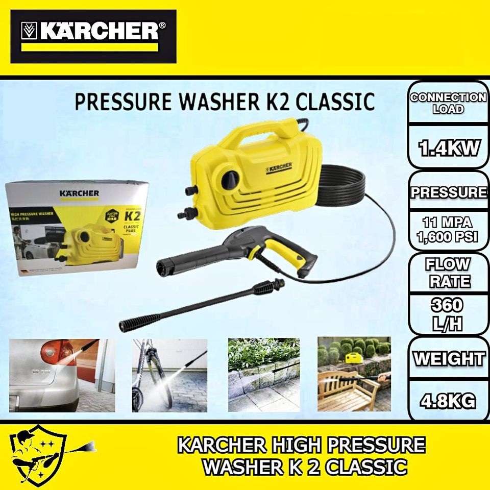 K2 Pressure Washer KARCHER Original 110 Bar 1400 Watts K2 Classic Car ...