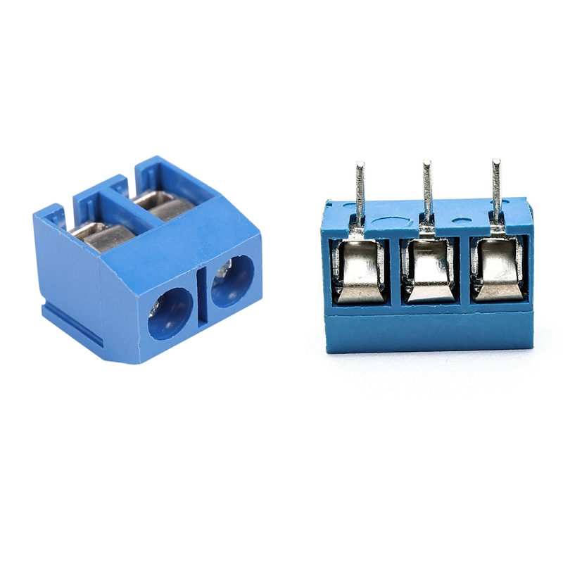 20Pcs 2-Pin Screw Terminal Block Connector & 100PCS Blue ABS KF301-3P 5 ...