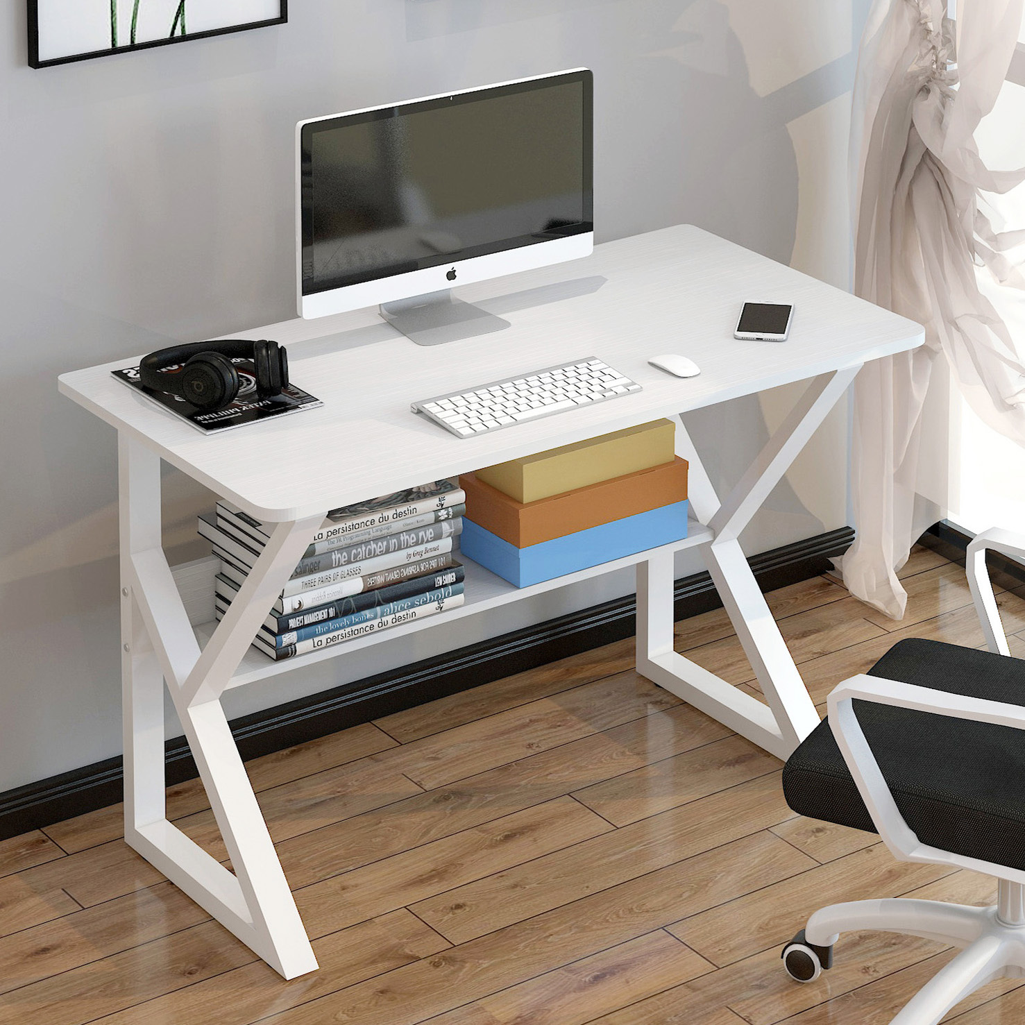 K shape table | Office Table | Home space saving table | gaming Table ...