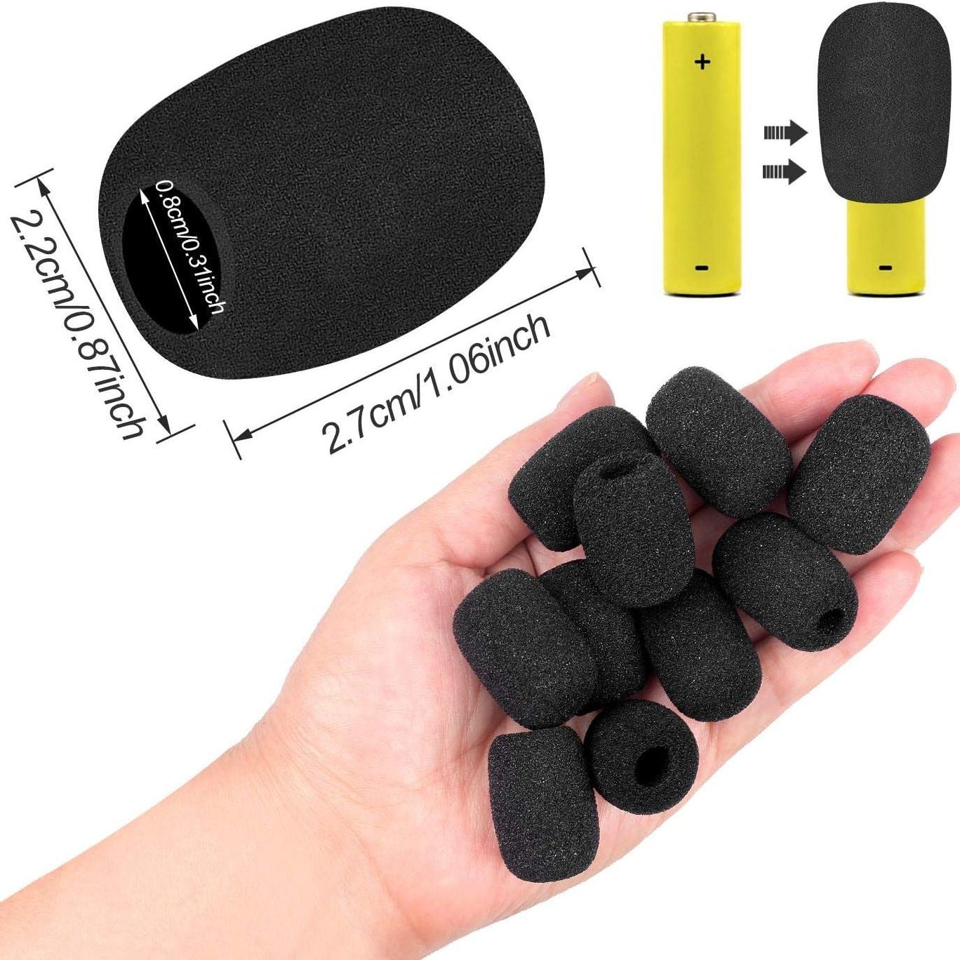 Lavalier Microphone Foam Windscreen Pack of 3 Noise Reduction Covers ...