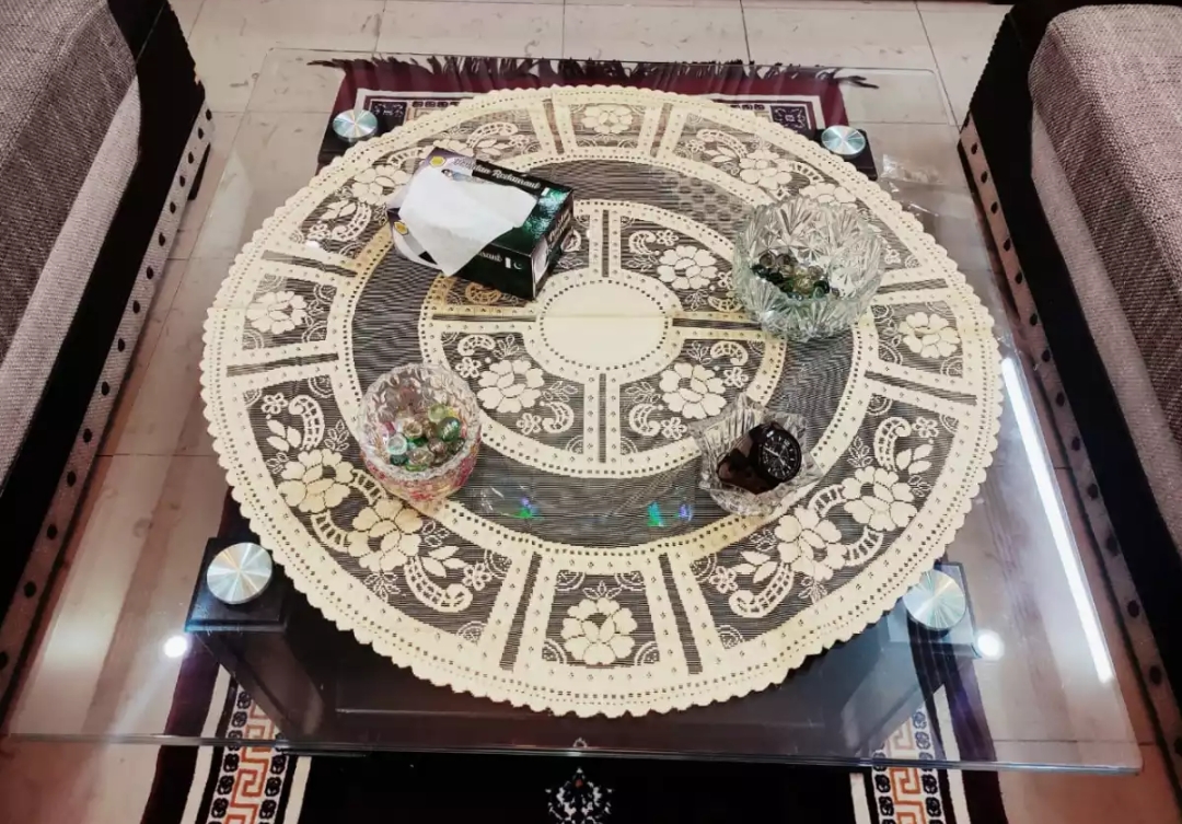 Multi color net center table cover (28x28) Round inches - Center Table ...