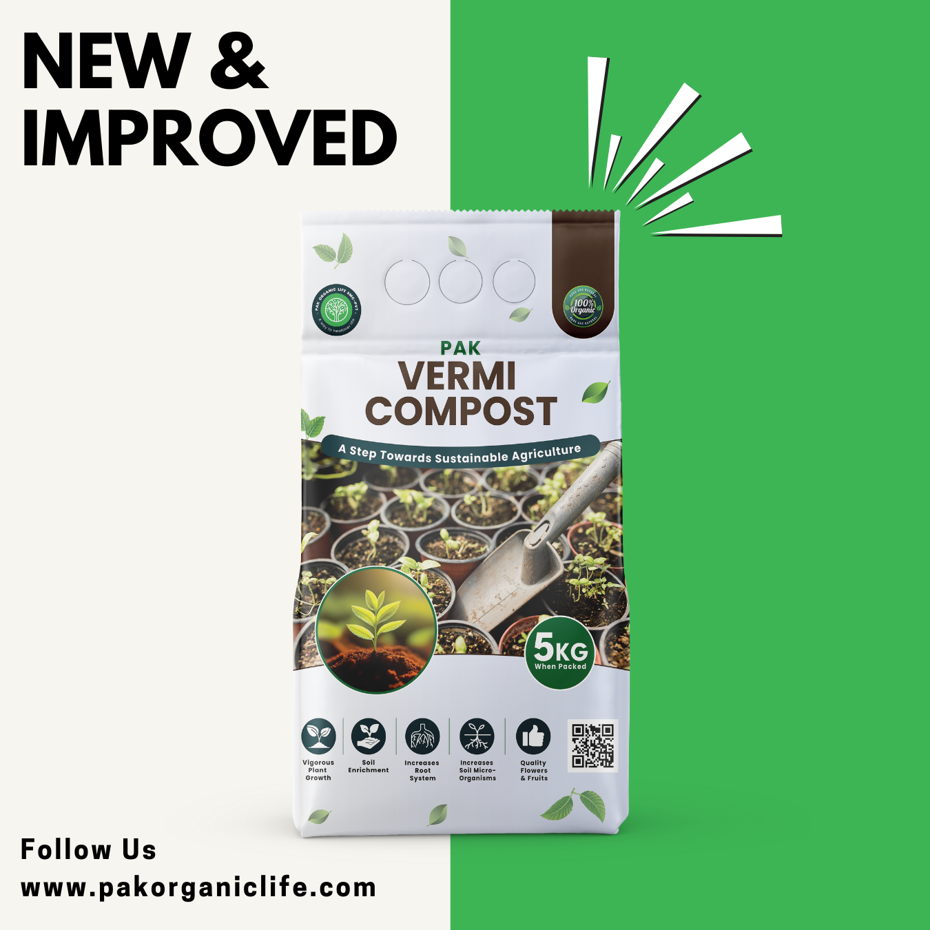 Pak Vermicompost 5kg - Organic Vermicompost Fertilizer for Plants ...