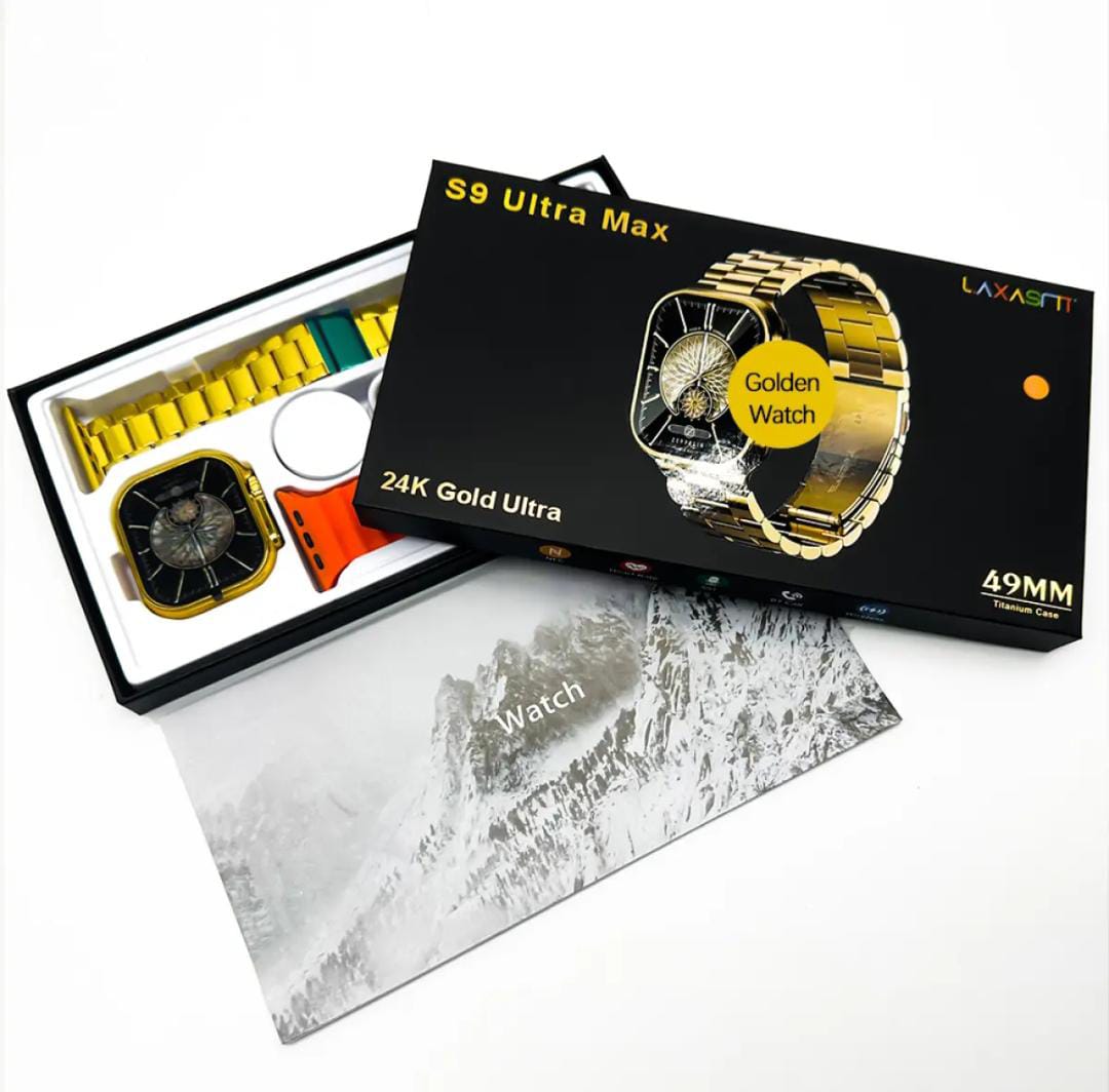 S9 Ultra Max Smart Watch / Chain Strap - Golden Edition - 2.02 Inch Big ...