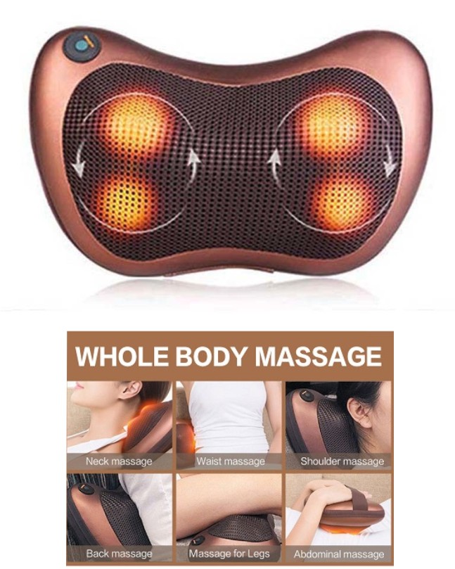 Back Massage Pillow with Heating Function - Electric Shiatsu Neck ...