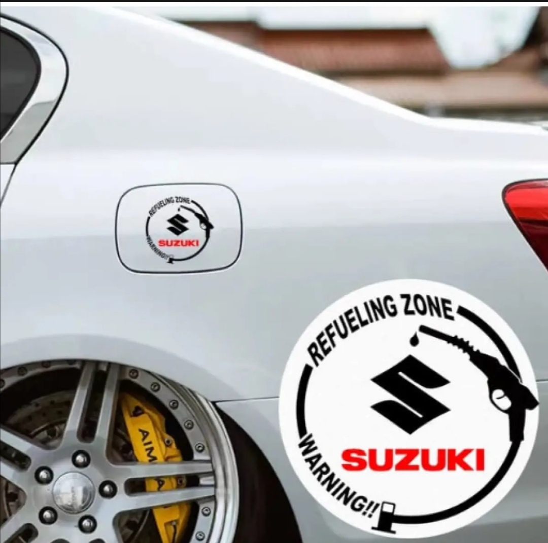 SUZUKI (black) refueling tank cap sticker for all suzuki make cars ...