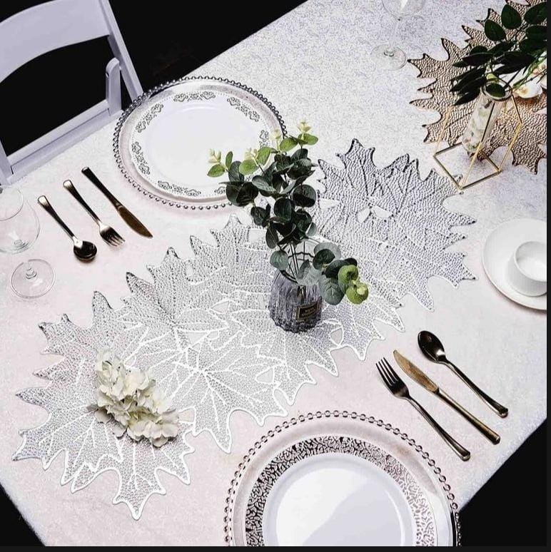 3 Feet Leaf Vinyl Table Runner, Center Table Dressing Table Non-Slip ...
