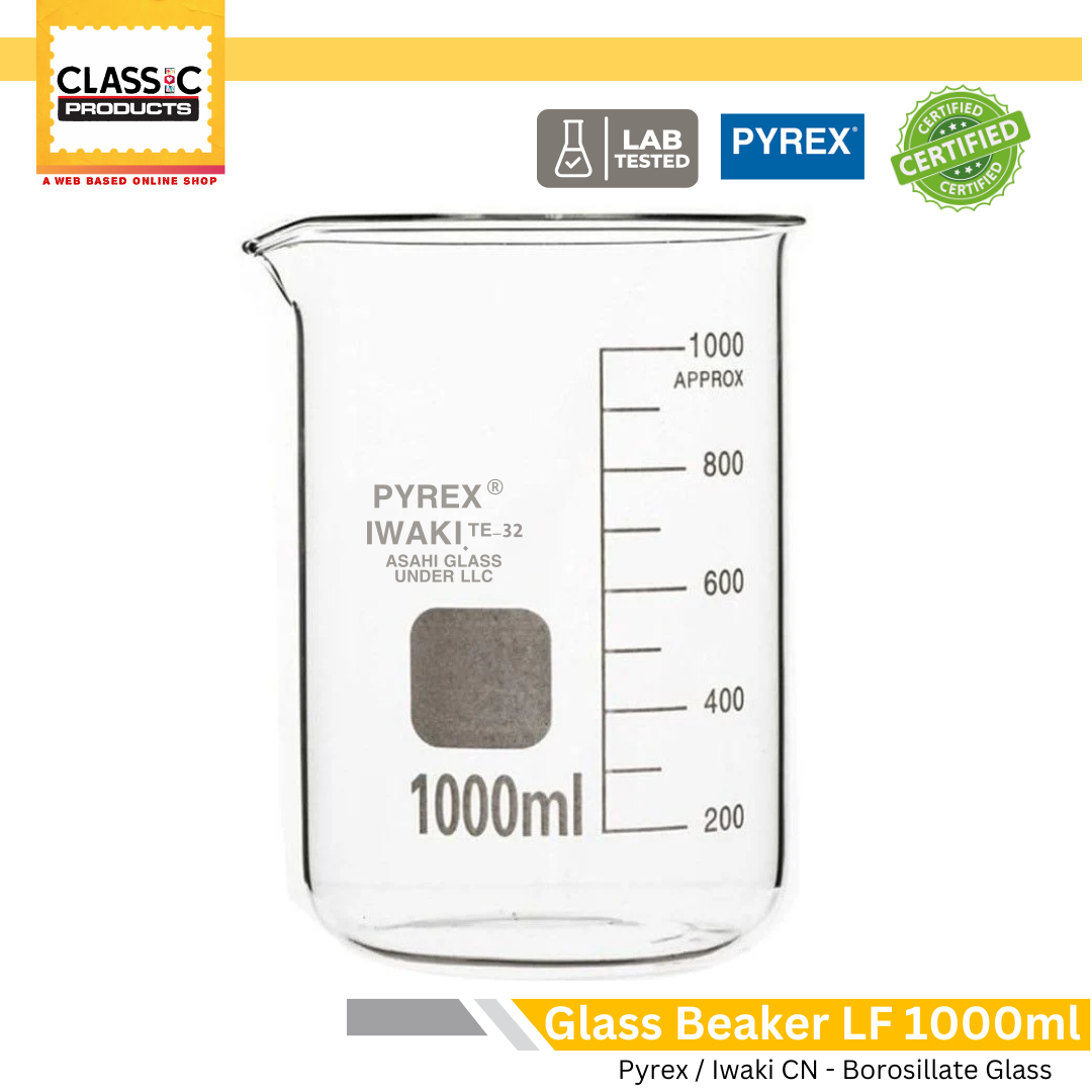 25ml/50ml/100ml/250ml/500ml/1000ml Glass Beaker - Iwakipyrex-Beaker low ...