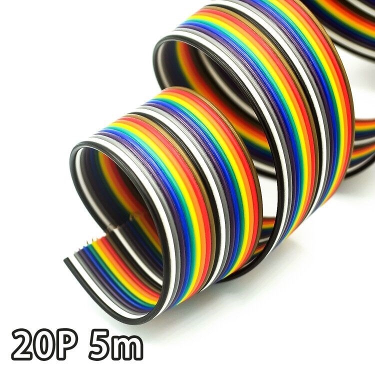 5meters/lot Ribbon Cable 10 WAY Flat Color Rainbow Ribbon Cable Rainbow ...