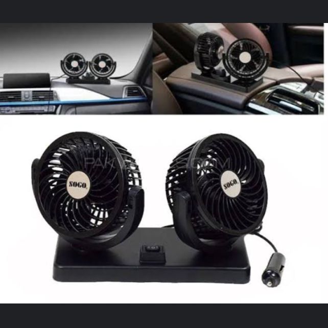 SOGO CAR DUAL FANS|360 ROTATION |CAR INTERIOR COOLER |12 V|HIGH SPEED ...