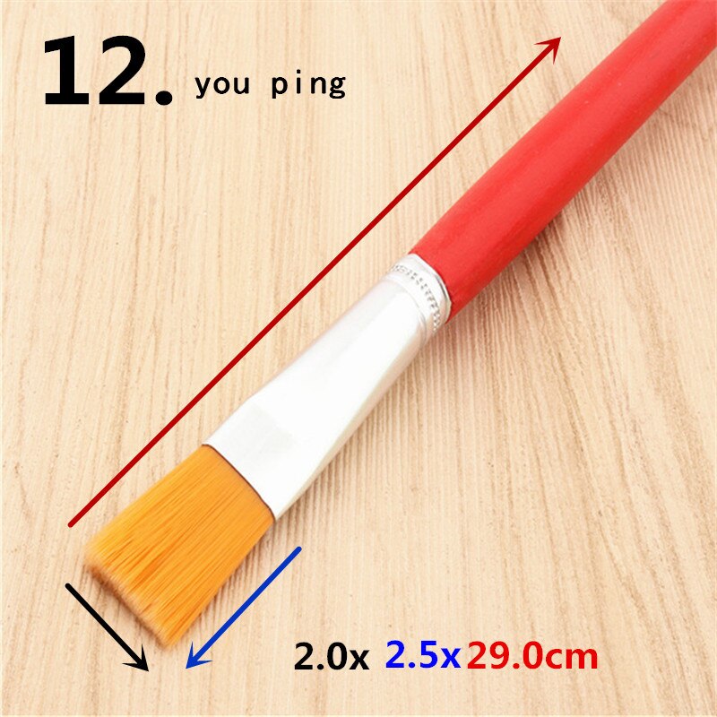 12 Number Watercolor Nylon Paint Brushes Oil brush painting pen Marker ...
