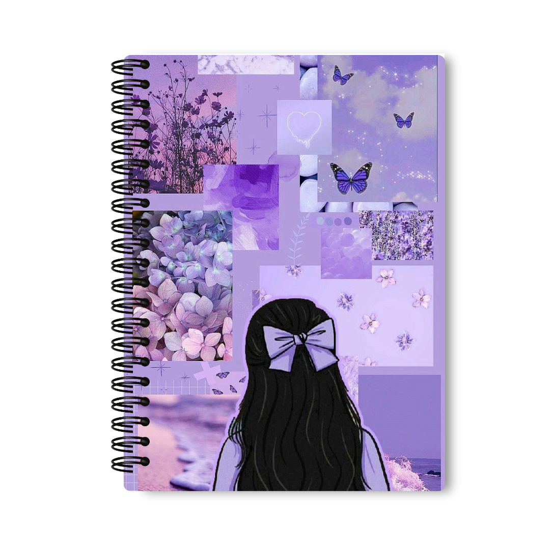Mayfair Moments - Beautiful Lilac Spiral Notebook | A5 , A4 Sizes 200 ...