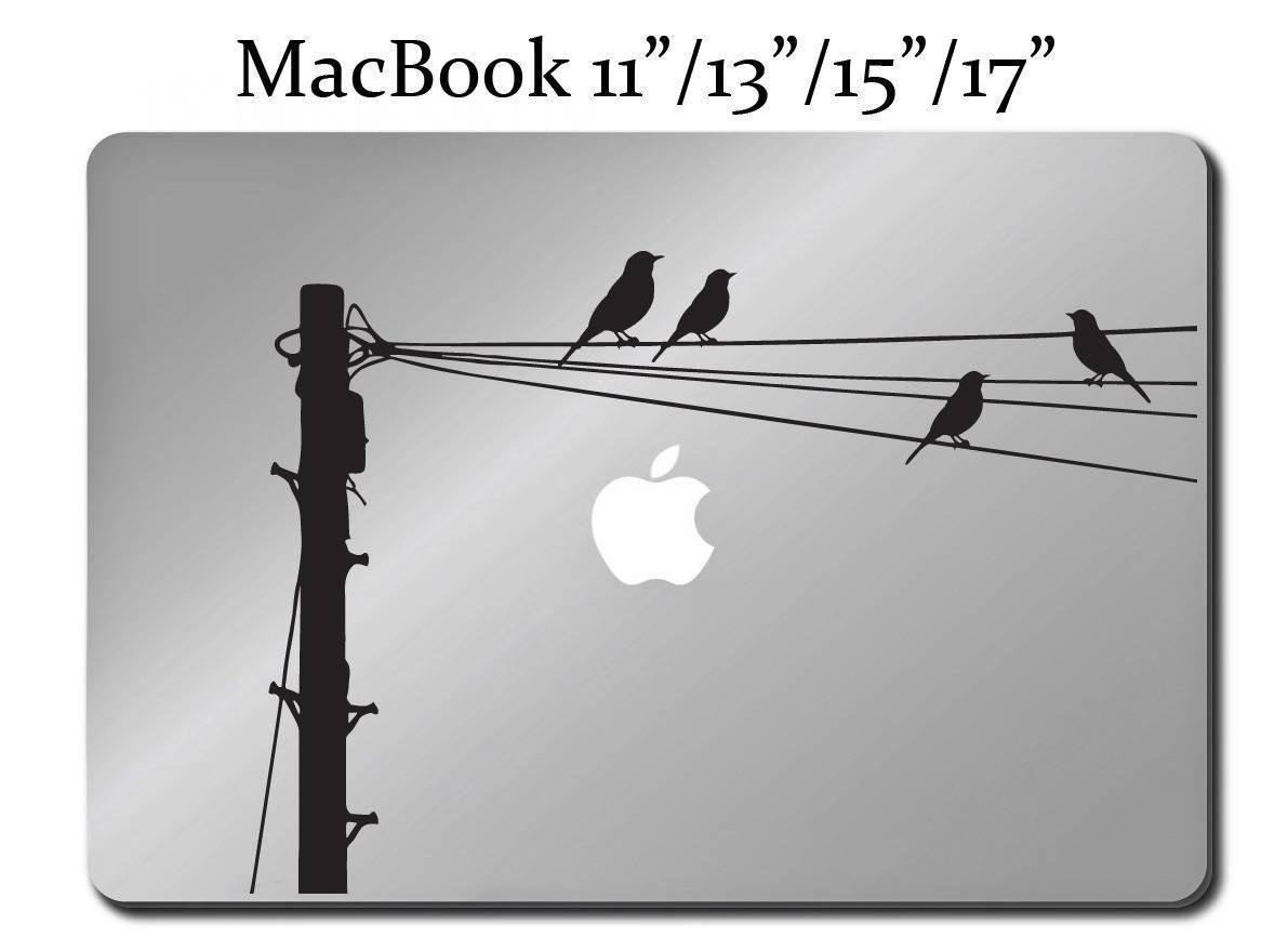 Laptop Sticker - BIRDS ON WIRE Decal LAPTOP MACBOOK M*c Pro Air Sticker ...