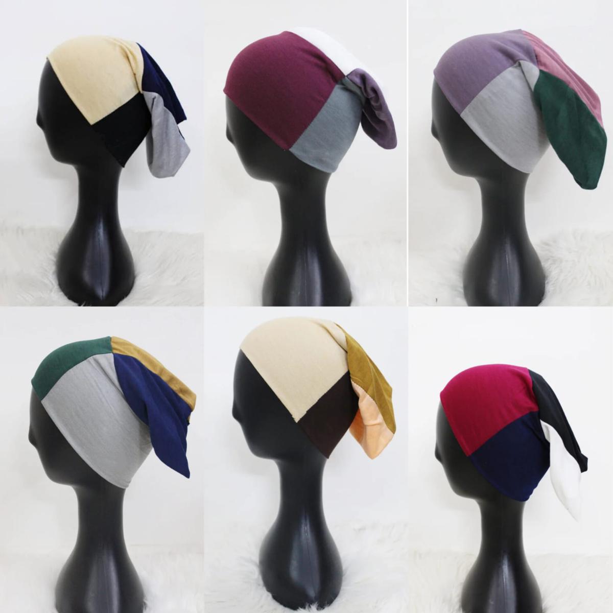 Pack of 1(4 in 1)plain Head scarf inner hijab cap-Muslim hijab cap ...