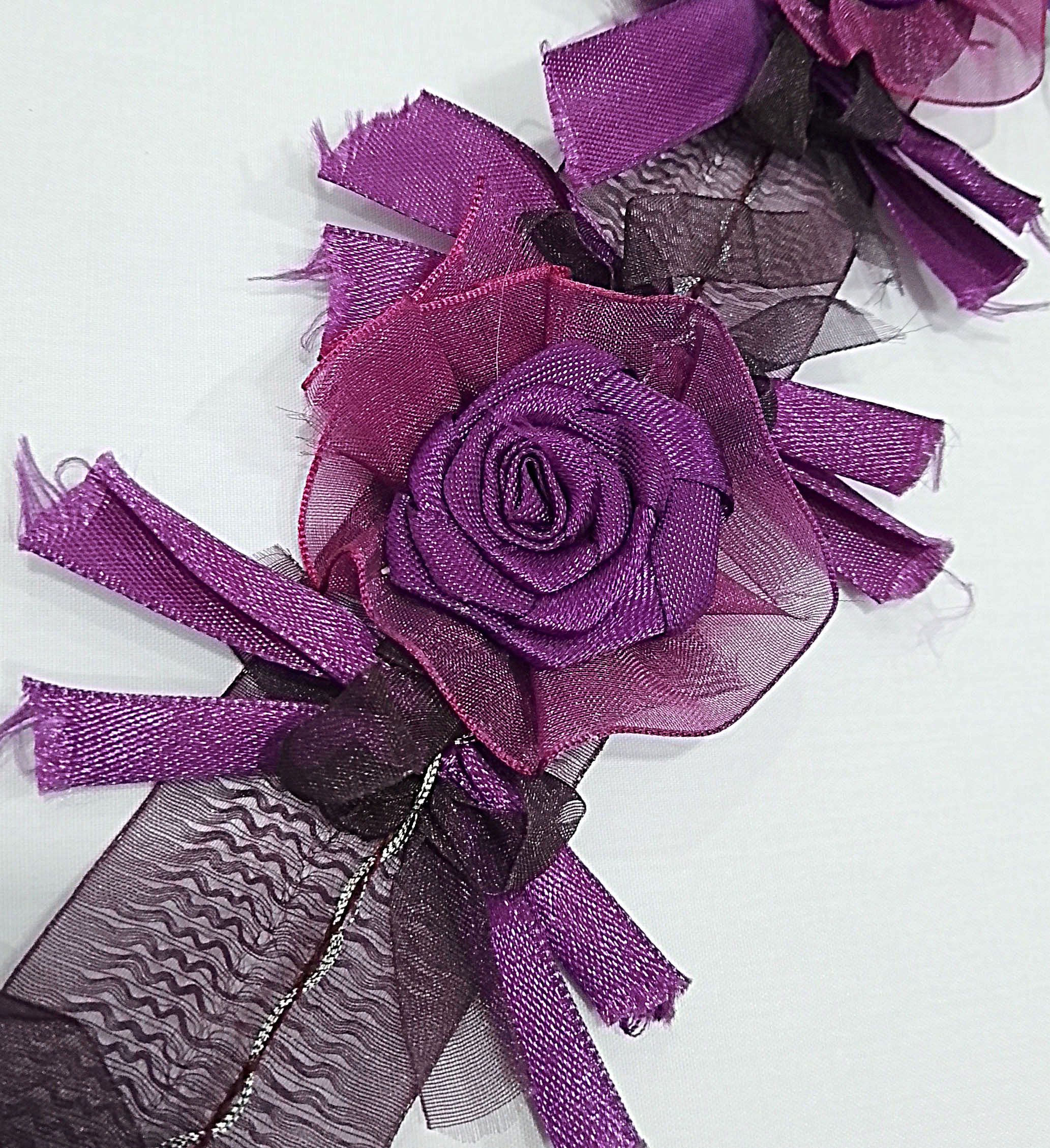 1 Yard/Gaz Handmade Purple Fancy Flower Lace - Versatile Lace for ...
