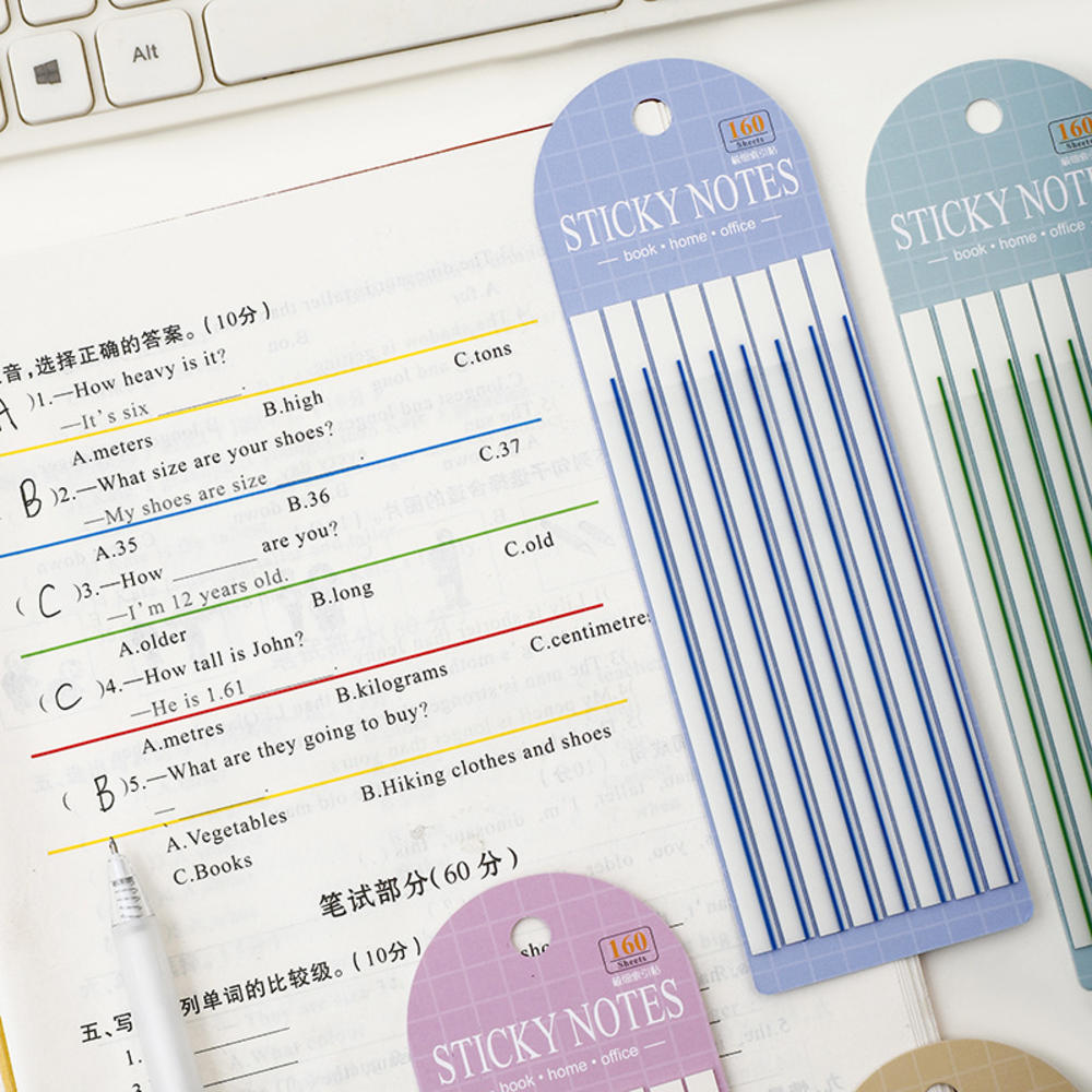 Self-adhesive Sticky Notes Writable Removable 160 Sheets Transparent ...