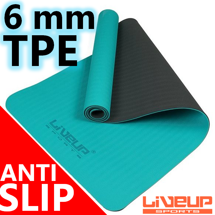 Yoga Mat - 6 mm TPE Material - Premium Quality Professional Standard Matt for Exercise, Fitness ...