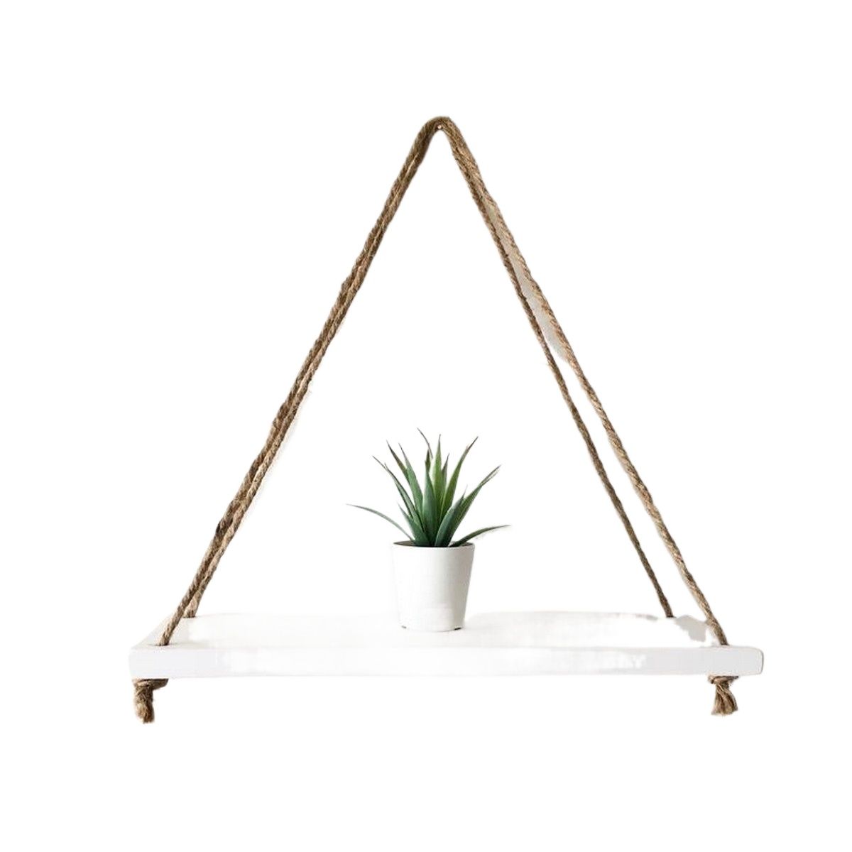 Wall Mount Rope Hanging Floating Rack Shelves for Home Office and Room ...