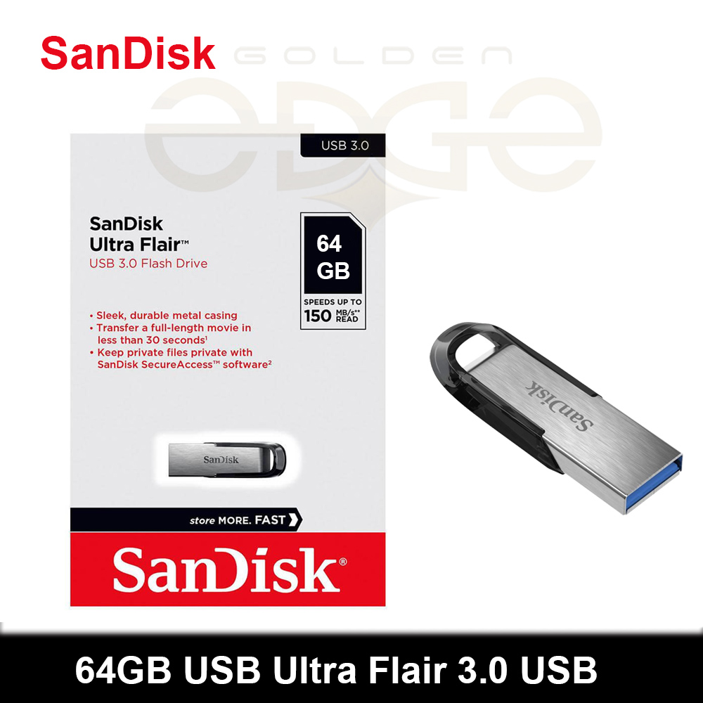 Original SanDisk 32GB/64GB/128GB Ultra Flair USB 3.0 Flash Drive | Daraz.pk