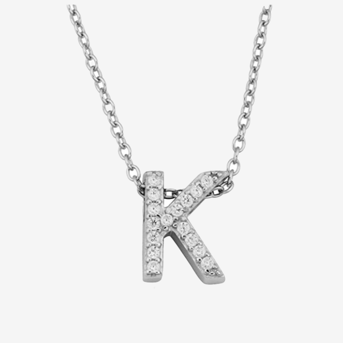 Silver Stainless Steel Alphabet Necklace/Locket/Pendants for Girls ...