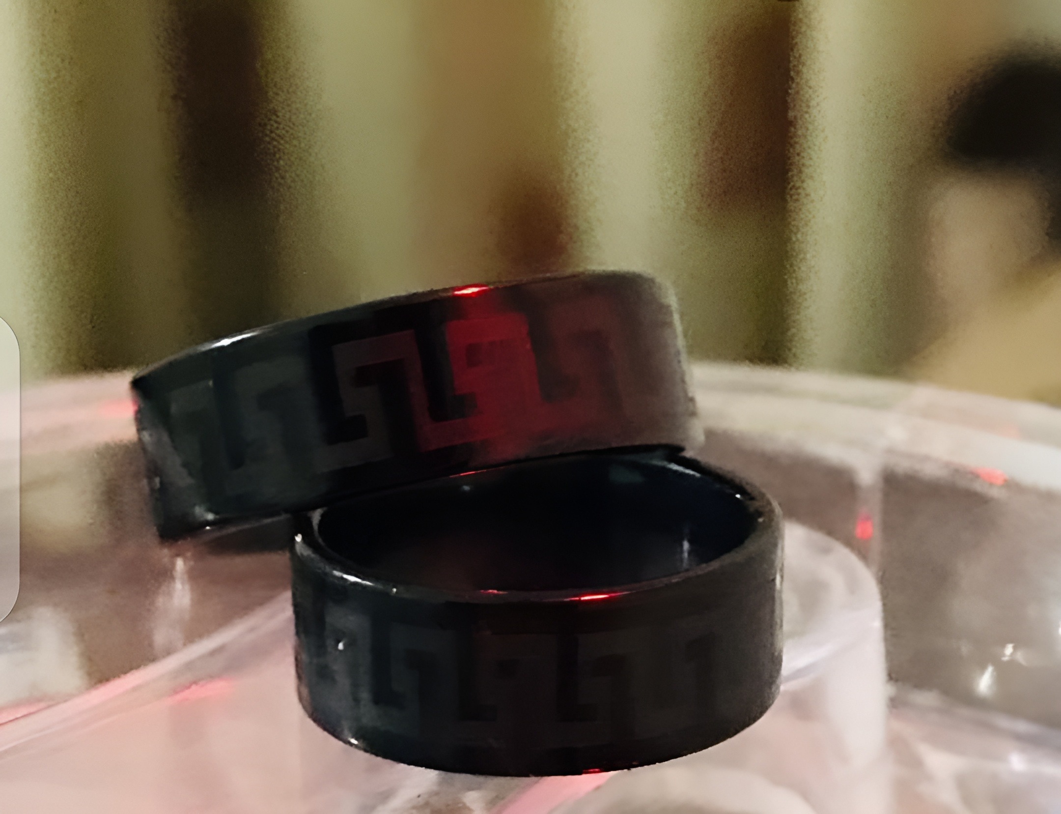 Black Titanium Maze Pattern Men Ring For Boys-Never Fade Never Scratch ...