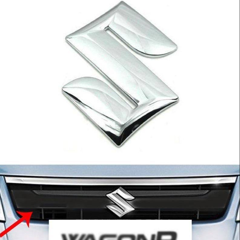 Suzuki Wagon R Front and Back Side "S" Monogram Emblem Badge,1 pcs ...