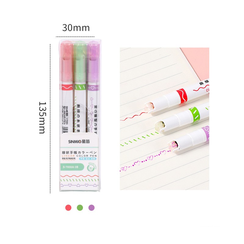 RHS Online 3/6 Colors Line Pen Art Marker Linear Color Pens Diary ...