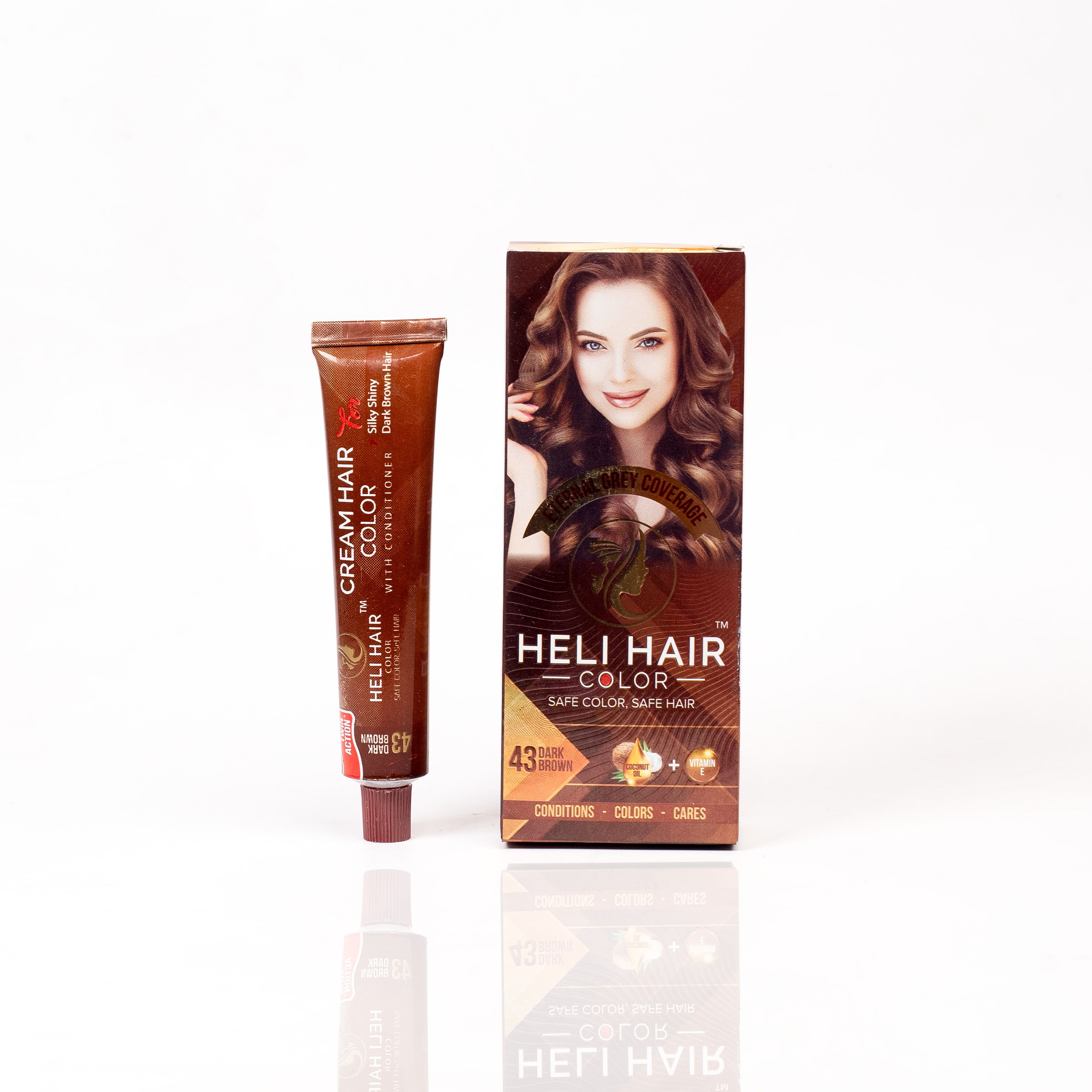 Hair Color Tube 43 (Brown hair color ) HELI | Daraz.pk
